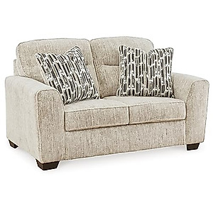 Signature Design by Ashley Lonoke Contemporary Loveseat for Living Room, Beige
