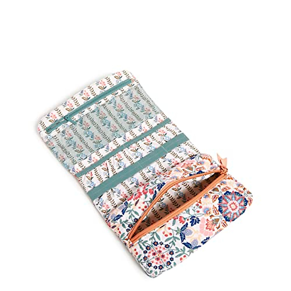Vera Bradley Women's Cotton Roll-up Tech Organizer, Enchanted Mandala - Recycled Cotton, One Size