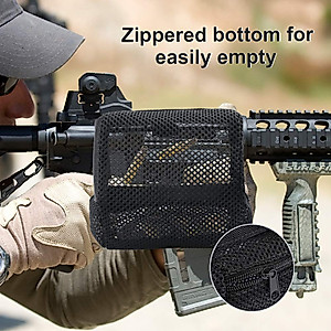 Feyachi Brass Catcher Heat Resistant Thickened Nylon Cartridge Casing Shell Catcher Net for Weapon with Picatinny Rail Mount