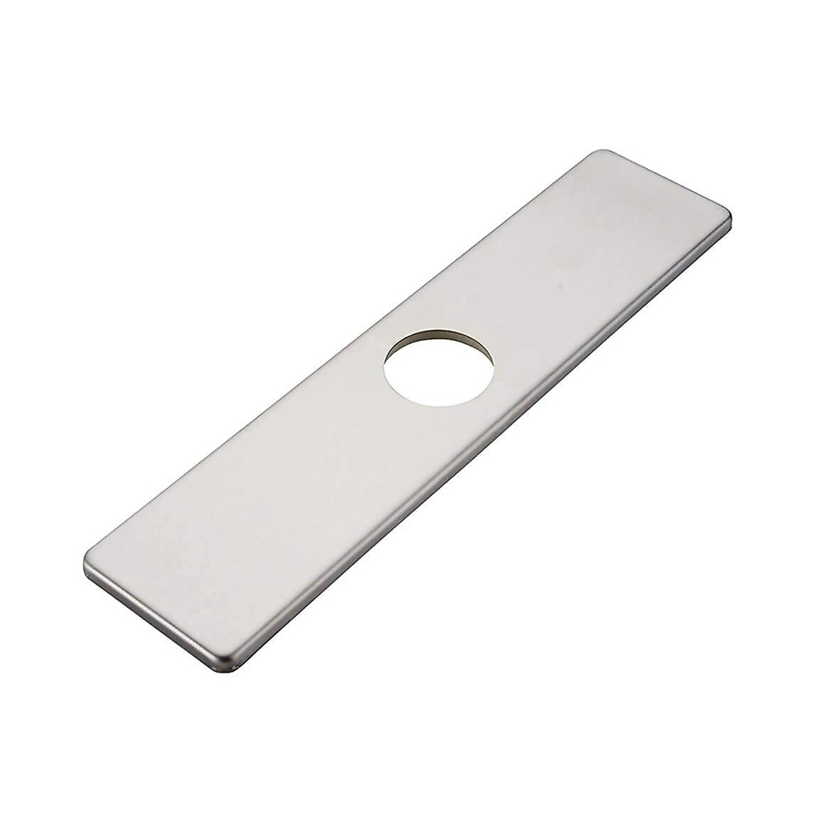 BATHLAVISH 10 Inch Kitchen&Bathroom Sink Faucet Baseplate Hole Cover Deck Plate Escutcheon Brushed Nickel Square 304 Stainless Steel