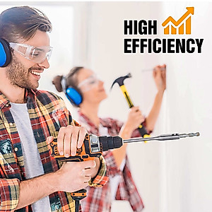 1/4 Drill Bit Extension Set 6" and 12" High-Carbon Steel Wood Spade Drill Bit Extender with 2 Pieces Key Spade Bit Extension Set for Wood Turners Furniture Carpentry and Construction(4PCS)