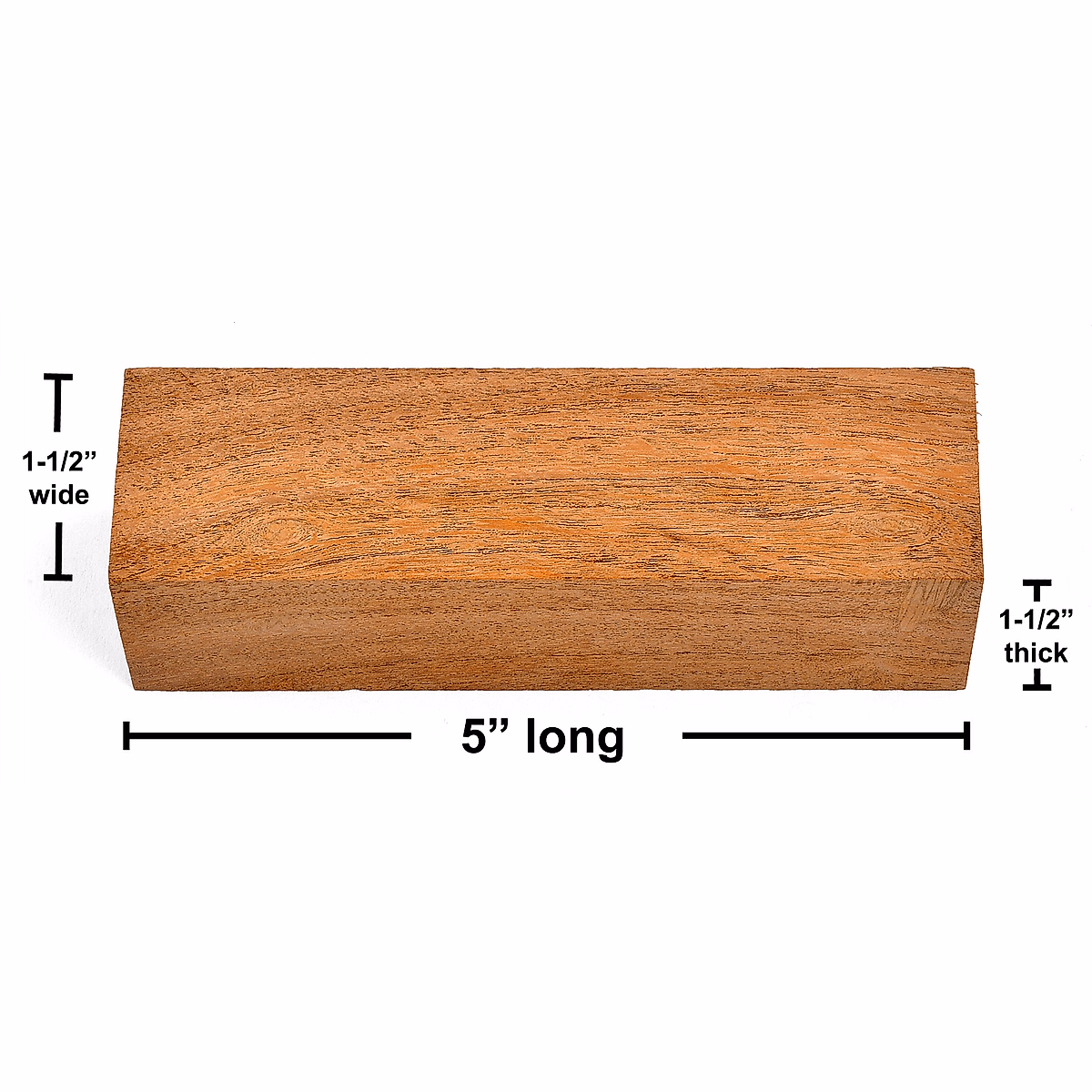 Texas Knifemakers Supply Honey Mesquite Wood Knife Handle Block (Each Piece is Unique) 5" x 1-5/8" x 1-1/4"