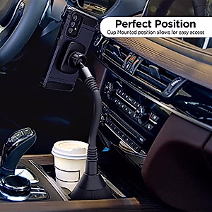 Encased Cup Phone Holder for Car, Magnetic Universal Cupholder Cellphone Mount for iPhone 11/12/13/14 Pro Max & Samsung S8/S9/S10/S20/Plus/Ultra