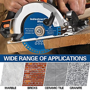 Indestructible Disc for Angle Grinder 4 Inch with 7/8'' Arbor Hole, Cut Off Wheel for Ceramic/Tile/Metal/Wood/Stone 3pcs