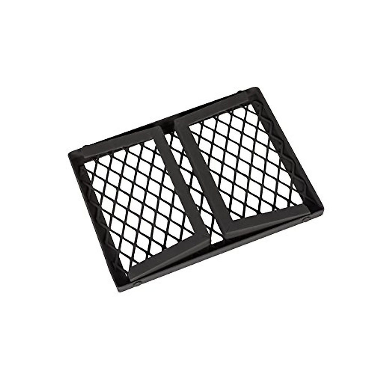 Amazon Basics Medium Portable Folding Camping Grill Grate - 18 x 12 x 7 Inches, Black Steel