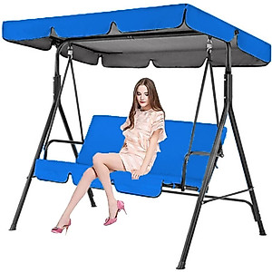 Patio Swing Canopy Waterproof Top Cover Set,210D Oxford Cloth Canopy Cover Universal Garden Swing Seat Canopy Replacement for Garden Patio