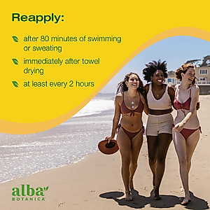 Alba Botanica Sunscreen Spray for Face and Body, Broad Spectrum SPF 50 Sunscreen, Hawaiian Coconut, Water Resistant and Biodegradable, 6 fl. oz. Bottle (Pack of 2)