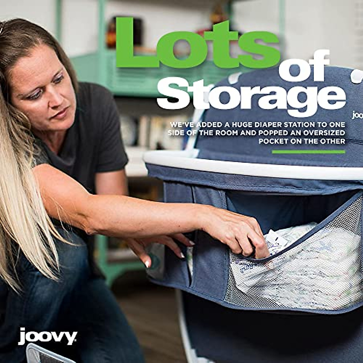 Joovy Room-Playard, Nursery Center, Bassinet, Changing-Table, Turquoise