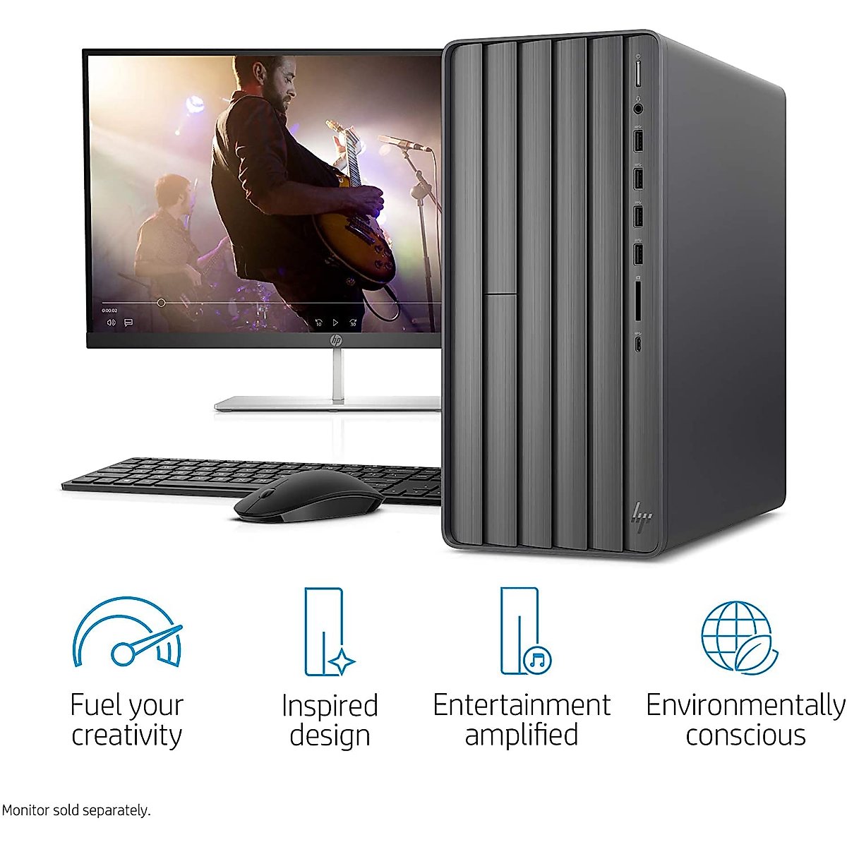 HP 2022 Envy TE01 Gaming Desktop - 12th Intel i7-12700 12-Core CPU - 12GB Nvidia RTX 3060-16GB DDR4-512B PCI-E SSD + 1TB HDD - WiFi 6 Bluetooth RJ45 - Windows 11 Pro w/RATZK 32GB USB Drive