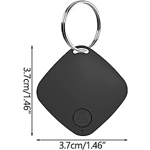 Portable Tracker Wireless Bluetooth 5.0 Smart Anti-Loss Real-Time Mini-Tracking Locator Item Detector Device for Pets, Keys, Wallets, Small Items (Black)