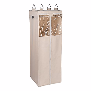 Household Essentials, Natural Cedarline Hanging Wardrobe, Heavy-Duty Cotton Canvas, Breathable, Versatile