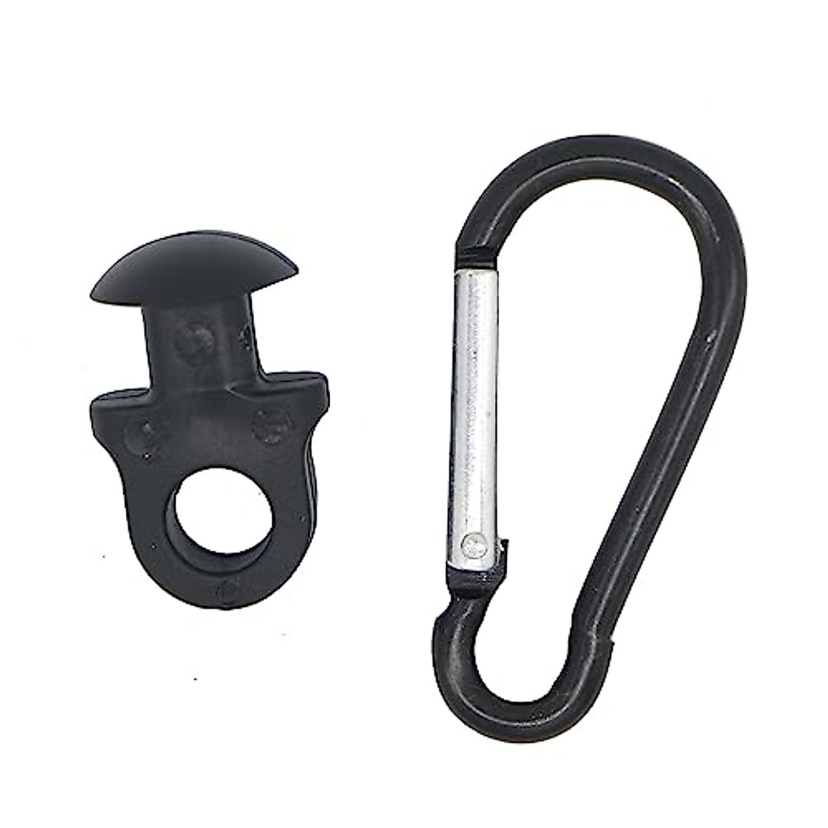JinJing Carabiner Connector Accessories for Bogg Bag Keys Cup Holder Beach Tote Bag Hooks Inserts Charms Black