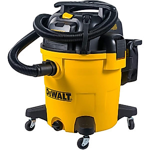 DEWALT Poly Wet/Dry Vacuum DXV12P 12 Gallon Professional Shop Vacuum, 5.5 HP Power, 27 ft Working Range