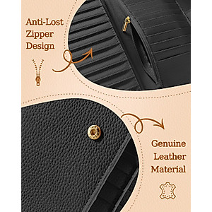 Bistup 【46 Slots Credit Card Holder for Women Ladies Female Teen Girls Rfid Genuine Leather Cardholder Large Capacity Size Big Billfold Wallets Skeleton Mushroom Cute Girly Aesthetic Print Unique