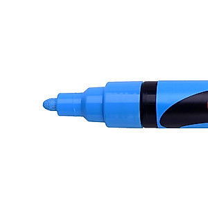 Uni TS-140135 PWE-5M Bullet Tip Chalk Marker, Medium, Line Width 1.8mm - 2.5mm, White, Pack of 4