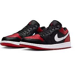 Nike Air Jordan 1 Low Men's Shoes Alternate Bred Toe 553558 066 (us_Footwear_Size_System, Adult, Men, Numeric, Medium, Numeric_10) White/Black