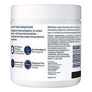 CeraVe Moisturizing Cream | Body and Face Moisturizer for Dry Skin | Body Cream with Hyaluronic Acid and Ceramides | Normal | Fragrance Free | 19 Oz | Packages May Vary