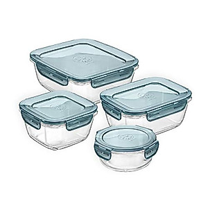 Bormioli Rocco Evolution Slate Grey Glass 8 Piece Storage Set