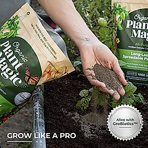 Organic Plant Magic - Truly Organic™ Slow Release Granular Fertilizer : Long-Lasting Plant Food Granules for All Indoor & Outdoor Flowers, Vegetable Gardens, Herbs, Fruit Trees, Shrubs, Lawns & House Plants [One 4 lb Bag]