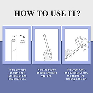 Battife 10Pack Confetti Wands, Colorful Confetti Shoot Poppers, Tissue Paper Confetti Flick Flutter Sticks for Wedding Celebrations, Anniversary, Birthday Parties, Multi-color 7.8 inch