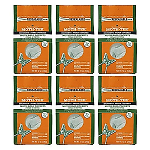 Reefer-Galler Moth-Tek Snowhite Cedar Scented Moth Ball Packets 12 oz (6)