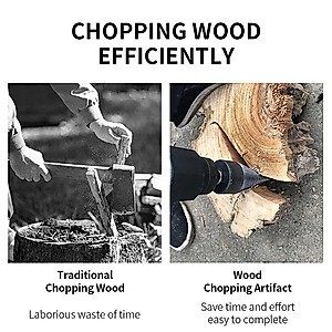 Wood Splitter Drill Bit, Log Splitter Drill Bit, Wood Splitting Drill Bit for Electric Drills, Detachable Firewood Drill Bit Wood Splitter, Removable Cones Kindling Wood Splitting Logs Bits (42mm)