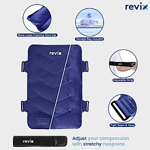 REVIX Large Ice Pack for Back Relaxation, Cold Packs Reusable for Shoulder, Hip, Leg, Ice Wraps Cold Compress Therapy to Smooth Discomfort and Fatigue, 13 X 21‘’