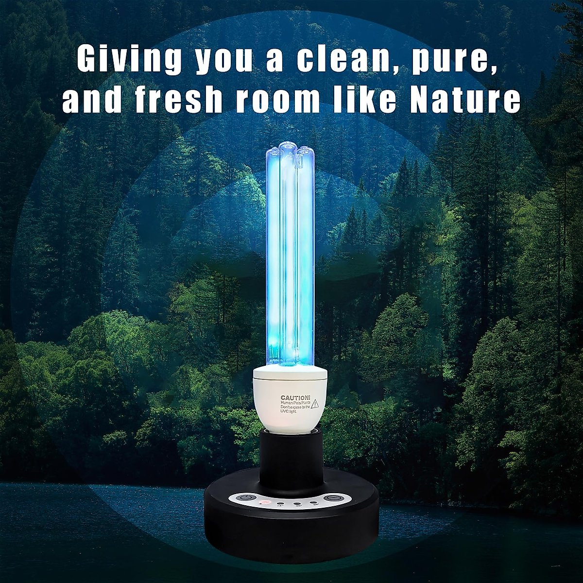 BAIMNOCM UV Light, UVC Lamp with E26 Base and Remote Control, UV-C Light Bulb 25 Watts Indoor Use, 1 Count
