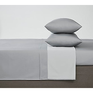 Linen Closet Luxury Cotton 1200 Thread Count Hotel Luxury 4-Piece Sheet Set, King, Light Gray