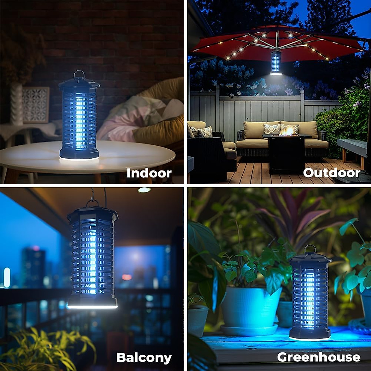 YISSVIC Bug Zapper Outdoor Indoor Waterproof Electric Mosquito Fly Zapper Killer Effective 4200V Plug in for Home Patio Office Courtyard