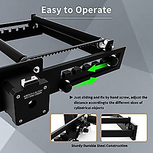 Longer Laser Engraver Rotary Roller, a Good Partner for Laser Engraving Machine， Y-axis Laser Engraver Attachment 360° Rotation, 6-100mm Engraving Space, Compatible with Other Brands of Engraver