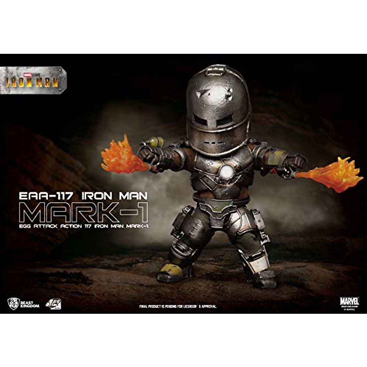 Beast Kingdom Iron Man Mark 1 EAA-117 Egg Attack Action Figure, Multicolor