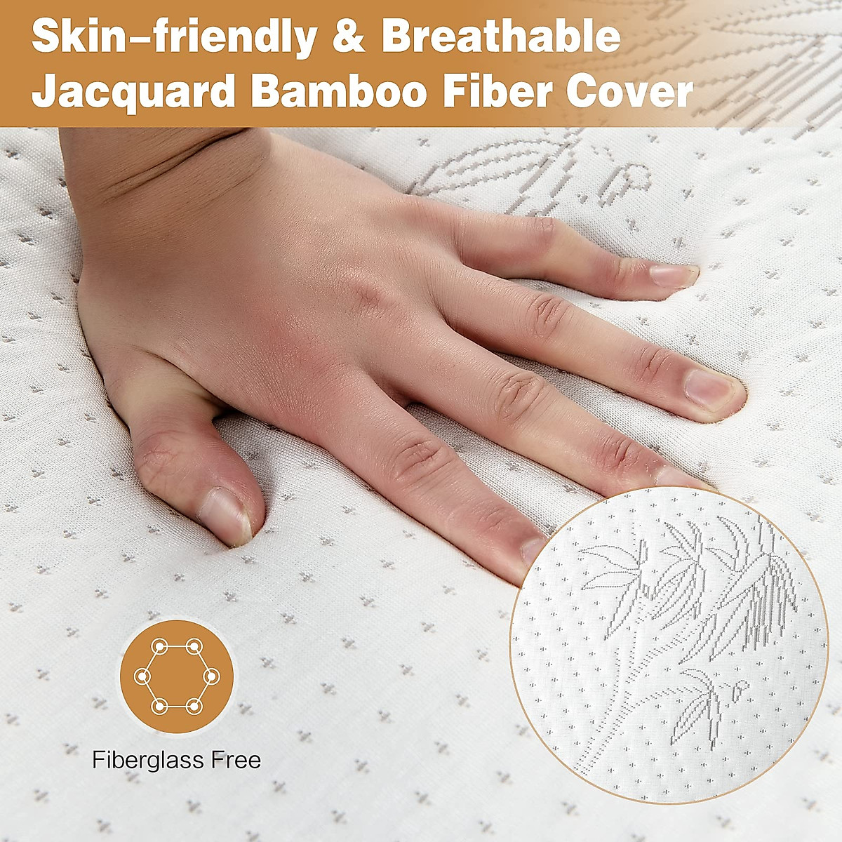 KOMFOTT 4” Tri-Folding Mattress with Storage Bag Full Size, Cool Gel Memory Foam Mattress with Bamboo Cover, Portable Floor Mattress for RV’s, Camping, Sleepovers, Guest Room, CertiPUR-US Certified