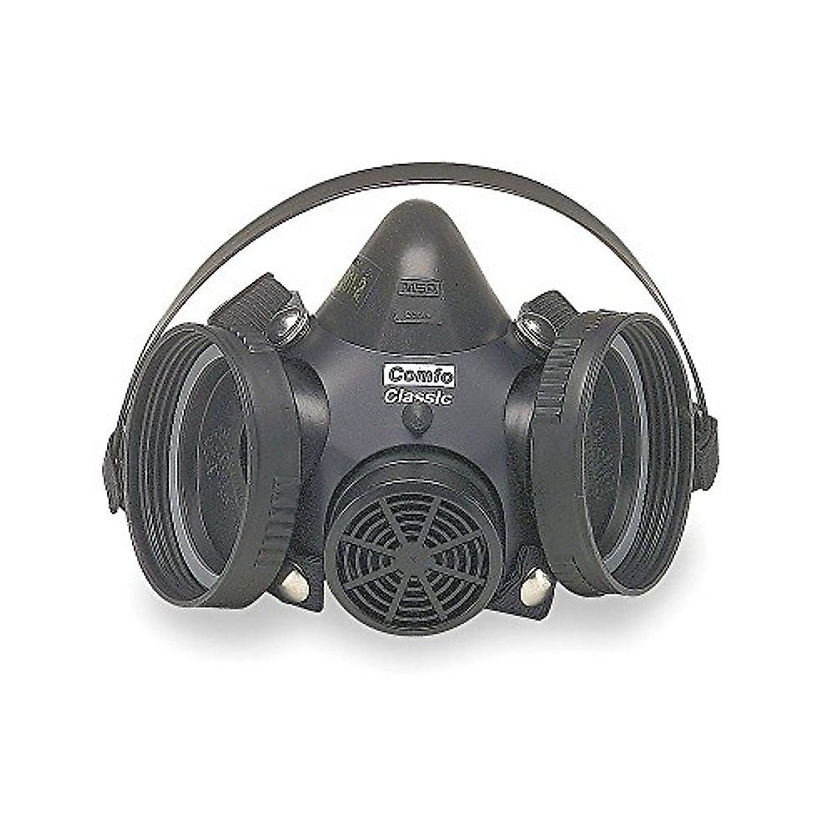 MSA 808057 Comfo Classic Half-Mask Facepiece Respirator, Small, Black