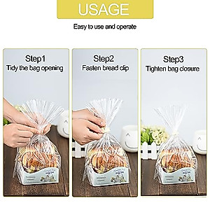 100 Pcs Reusable Plastic Bread Clips - Keep Your Food Fresh with 7/8 x 7/8 inches Food Bag Clips (Yellow)