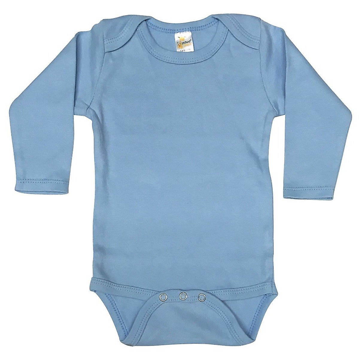 Laughing Giraffe Baby Blank Long Sleeve One Piece Bodysuit Pastel (0-3 Months, Blue)