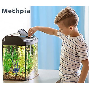 Mechpia 13 Pieces Aquarium Decorations Kit, Fish Tank Decorations Set Small Resin Castle and Rockery Betta Fish Cave Hideout Coral Artificial Plastic Plants Ornament Accessories