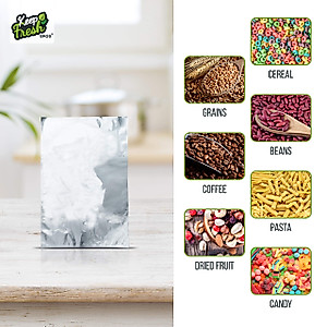 Mylar Food Storage Bags (10x16, 1 Gallon) 4.5mil Thick Mylar Foil Bag for Dry Food Storage (50 Pack)