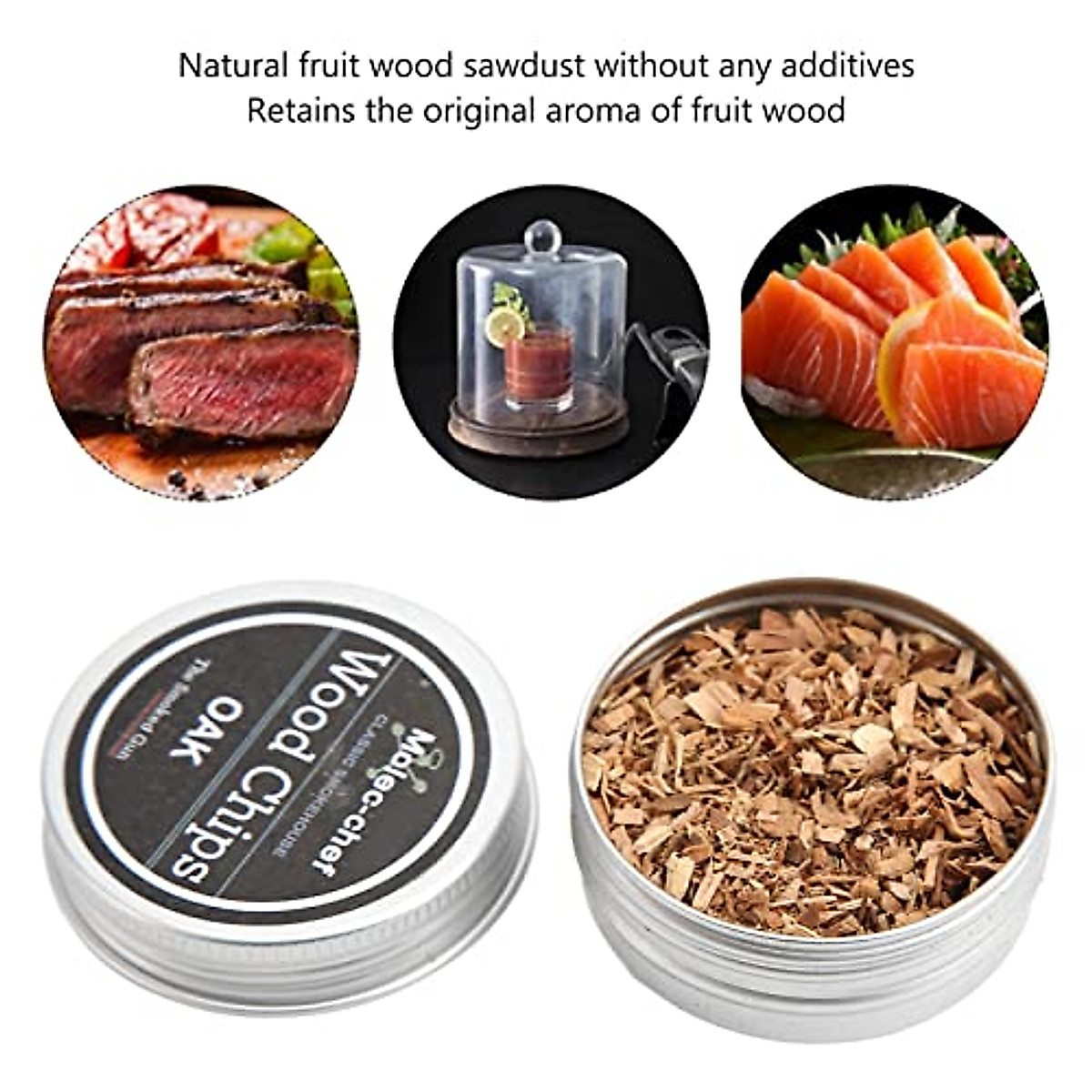 Natual Wood Chips for Smoker, 8 Pack Smoke Infuser Wood Chips, Smoking Wood Chips Cocktail Smoker, Special Flavor Food Cooking Smoking Pine Sawdust for Smoking Gun and BBQ, Charcoal briquettes hi