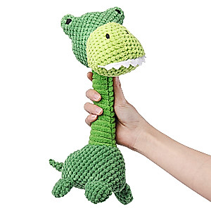 KuddelMuddel Squeaky Plush Dog Toy Set, Stuffed Fun Elephant and Cute Frog, Interactive Soft Chew Pet Toy for Puppies, Small Medium and Large Breed Holiday Birthday Gift (2 Pack)