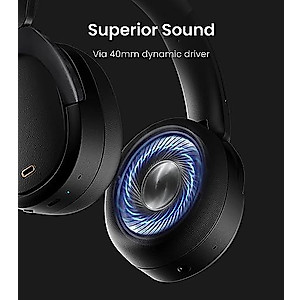 Edifier WH950NB Active Noise Cancelling Headphones, Bluetooth 5.3 Wireless Headphones, LDAC Hi-Res Audio, 55 Hours Playtime, Google Fast Pairing for Android, Dual Device Connection, App Control, Black