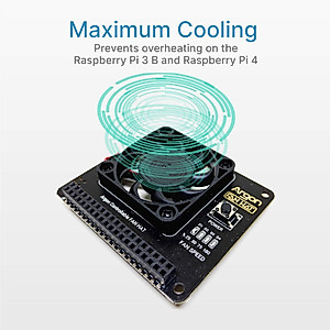 Argon NEO Case with Cooling Fan HAT for Raspberry Pi 4 | Supports Camera, and LCD Display | GPIO and PoE Pins are Accessible
