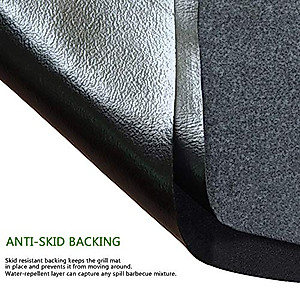 Under Grill Mat, Fire Pit Mat, Fireplace Hearth Rug, Deck and Patio Grill Mat, Non Slip Protection Mat Flame Resistant Pad for Fireplace, Stove Protection