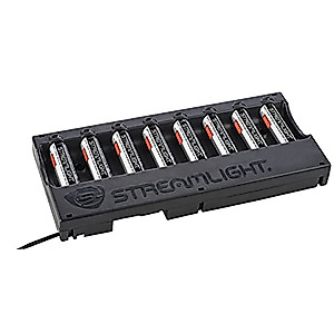 Streamlight 20221 SL-B26 Protected Li-Ion USB Rechargeable 8-Unit Bank Charger, Black