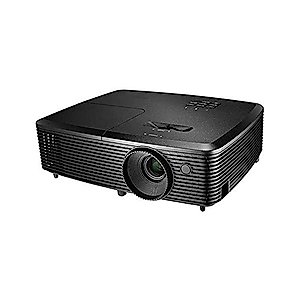 DROOS Mini Projector Portable DLP Projector 3200 ANSI Lumens 22,000:1 Contrast Ratio 800X600dpi Portable Projector (Color : Black,(projectors)