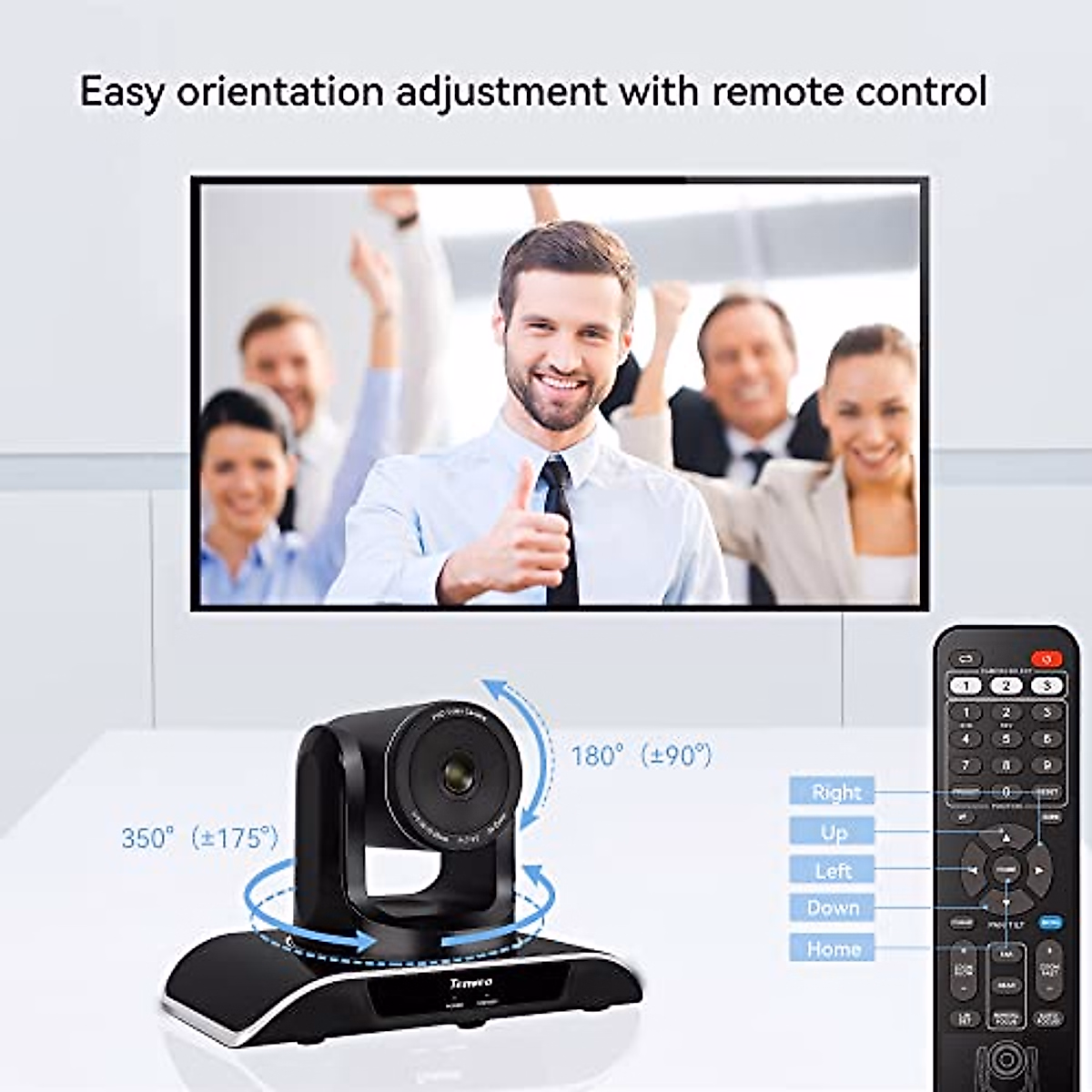 Tenveo 3X PTZ Camera Conference Room Camera 3X Optical Zoom + USB Speakerphone for Skype Zoom (VHD3U-M3)