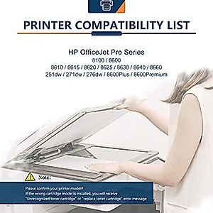 950XL 950 XL Black Ink Cartridge for HP OfficeJet Pro 8600 8610 8620 Printer Ink Replacement for HP 950 hp950 XL hp950xl Black to Officejet pro 8100 8625 8630 8660 8615 276DW 251DW Printers( 2 Black)