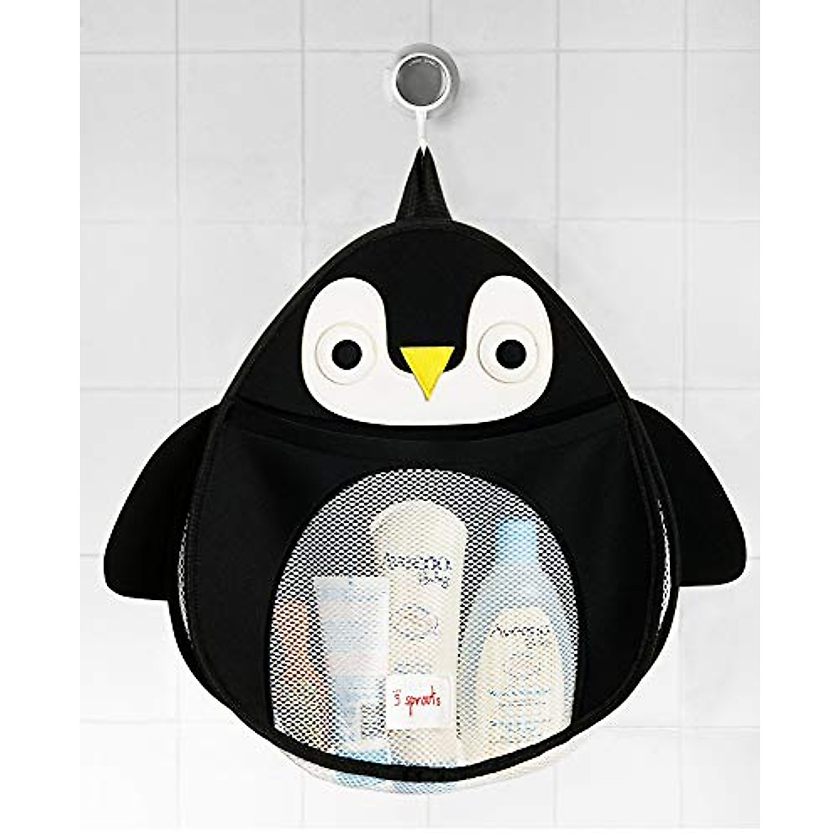 3 Sprouts Bath Storage Caddy - Organizer for Shower, Baby and Toys, Penguin