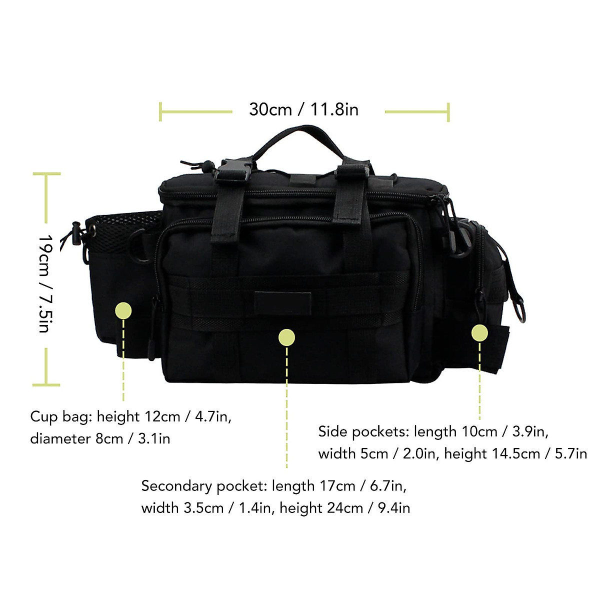 TOTITOM Fishing Tackle Bag Double Layer Waterproof Canvas Multifunction Fishing Bag Fishing Bag Backpack for Outdoor Angling fishing tackle bag large fishing tackle bag medium