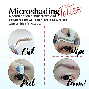 Bliss and Beyond USA | Microblading & Shading Tattoo | A combination of hair stoke and powdered brows | Non-toxic | Vegan friendly (Dramatic Las Vegas, Brown)